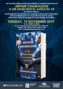 Don’t miss the launch of Arthur Chaskalson: A Life Dedicated to Justice ...